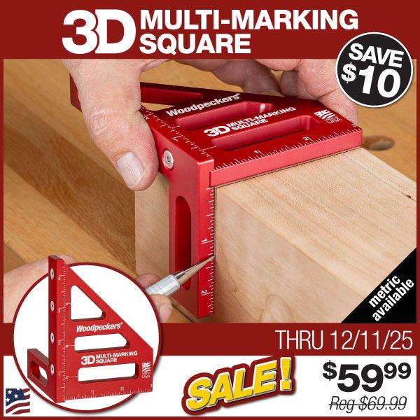 3D Woodworking Square | Multi-Marking Square Tool | USA Made
