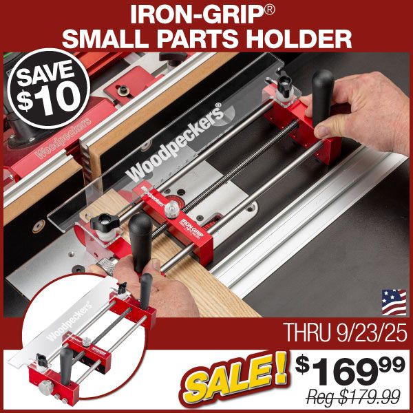 Iron-Grip Small Parts Holder | Safer & More Accurate Routing