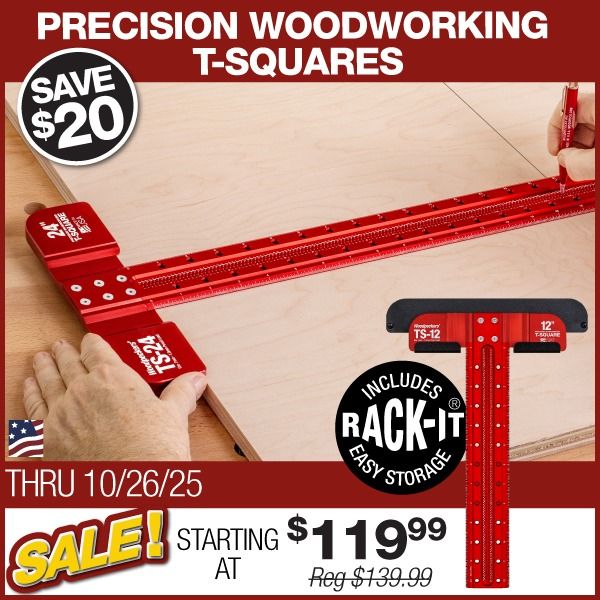 T Squares | Aluminum | Woodworking T-Square Ruler | USA Made