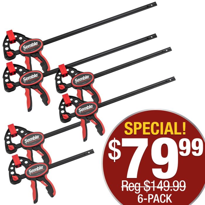 Semble One-Handed Bar Clamps | Woodpeckers