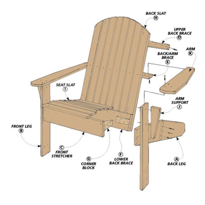 Plans Adirondack Chair High Seat