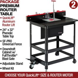 Woodpeckers Premium Router Table Package 2 with QuickLift