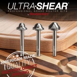 Juice Groove Router Bits for Cutting Boards with 3 Profiles