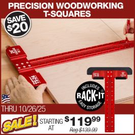 T Squares | Aluminum | Woodworking T-Square Ruler | USA Made